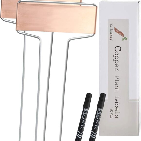 Other | 3 Copper Garden Plant Tags Planting Labels Reusable Gardening ...